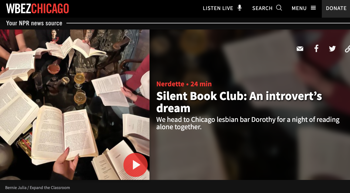 SBC featured on Nerdette (swoon!)– Silent Book Club